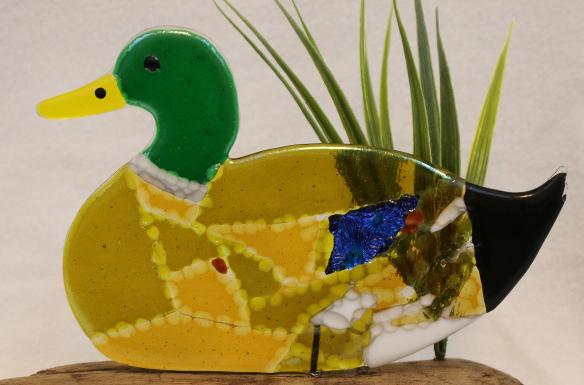 Ducks, Fused Glass Ducks, Fused Glass Mallard Duck, Mallard Duck, Glass ...