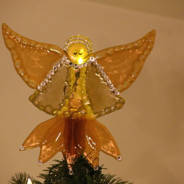 Angel Tree Topper Glass - Etsy