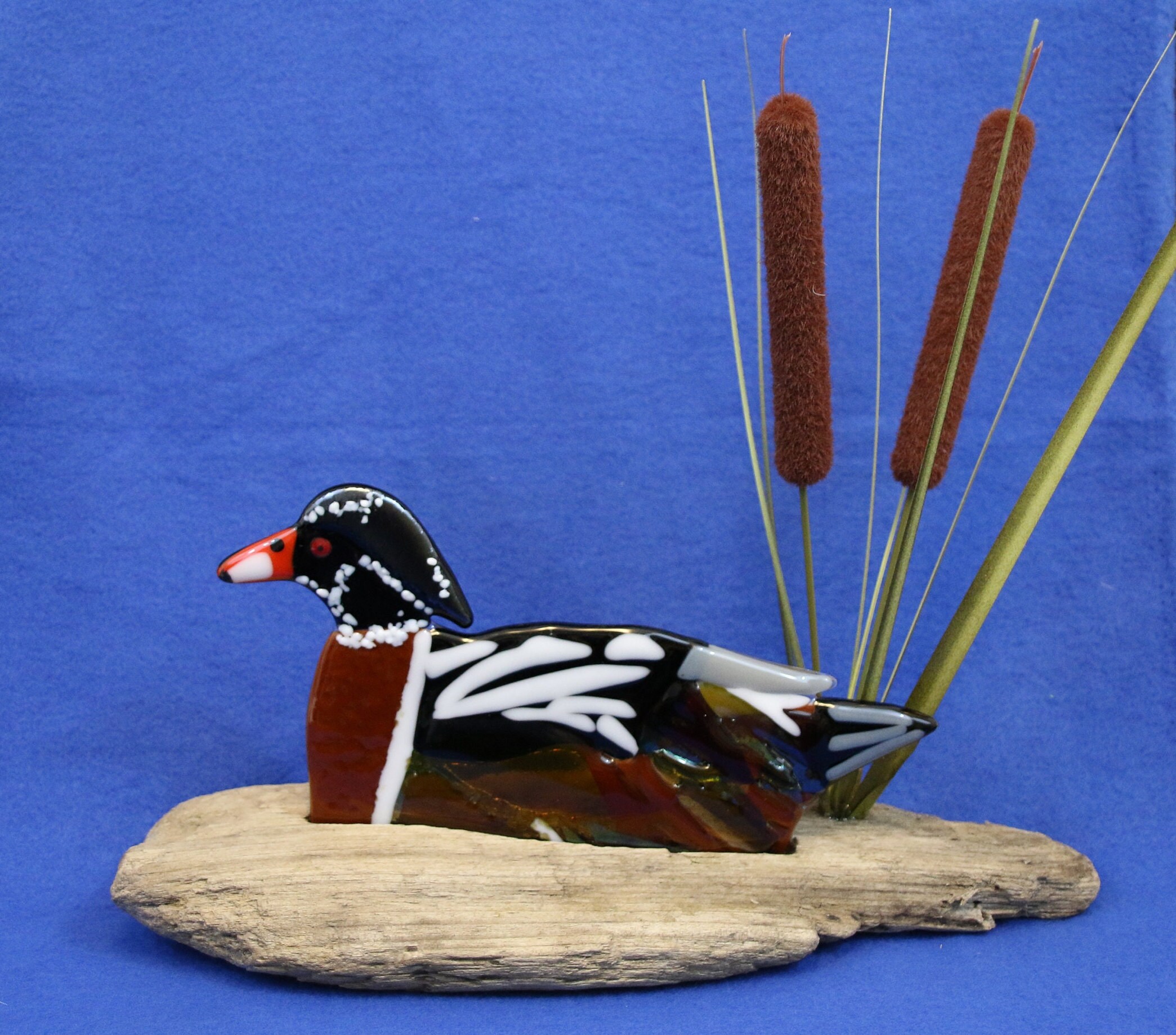 Wood Duck, Fused Glass Wood Duck, Wood Duck Art, Ducks, Birds, Water ...