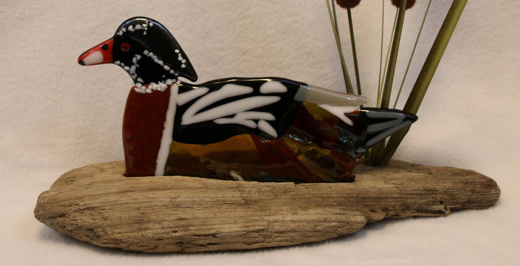 Wood Duck, Fused Glass Wood Duck, Wood Duck Art, Ducks, Birds, Water ...