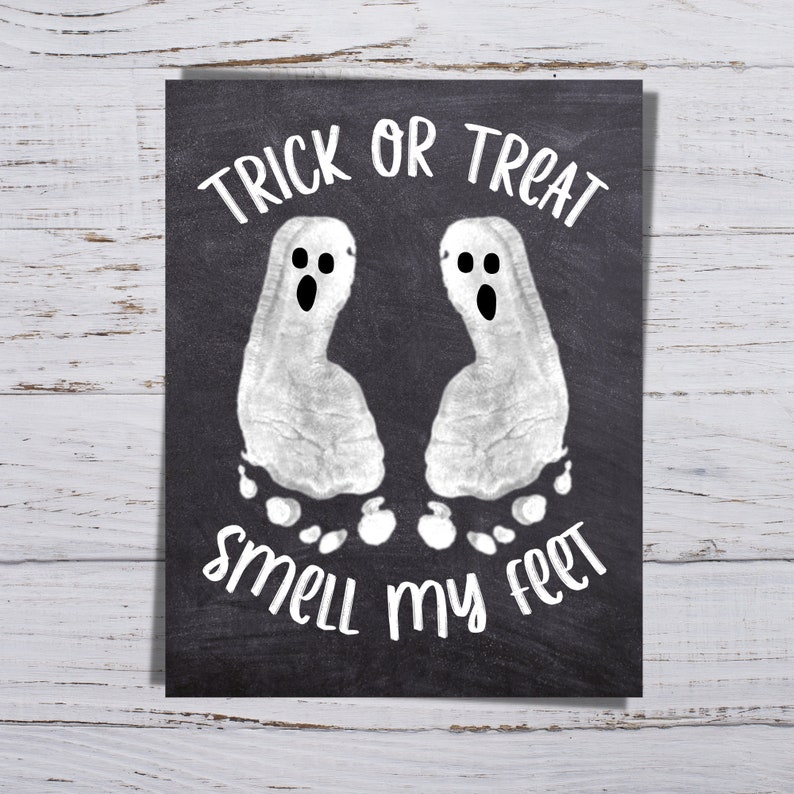 Halloween Footprint Art, Ghost Footprint, Instant Download, Footprint ...