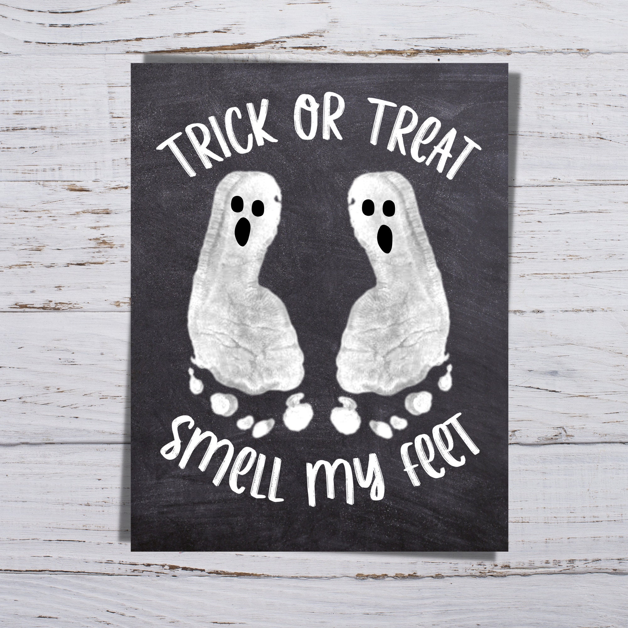 Halloween Footprint Art, Ghost Footprint, Instant Download, Footprint ...