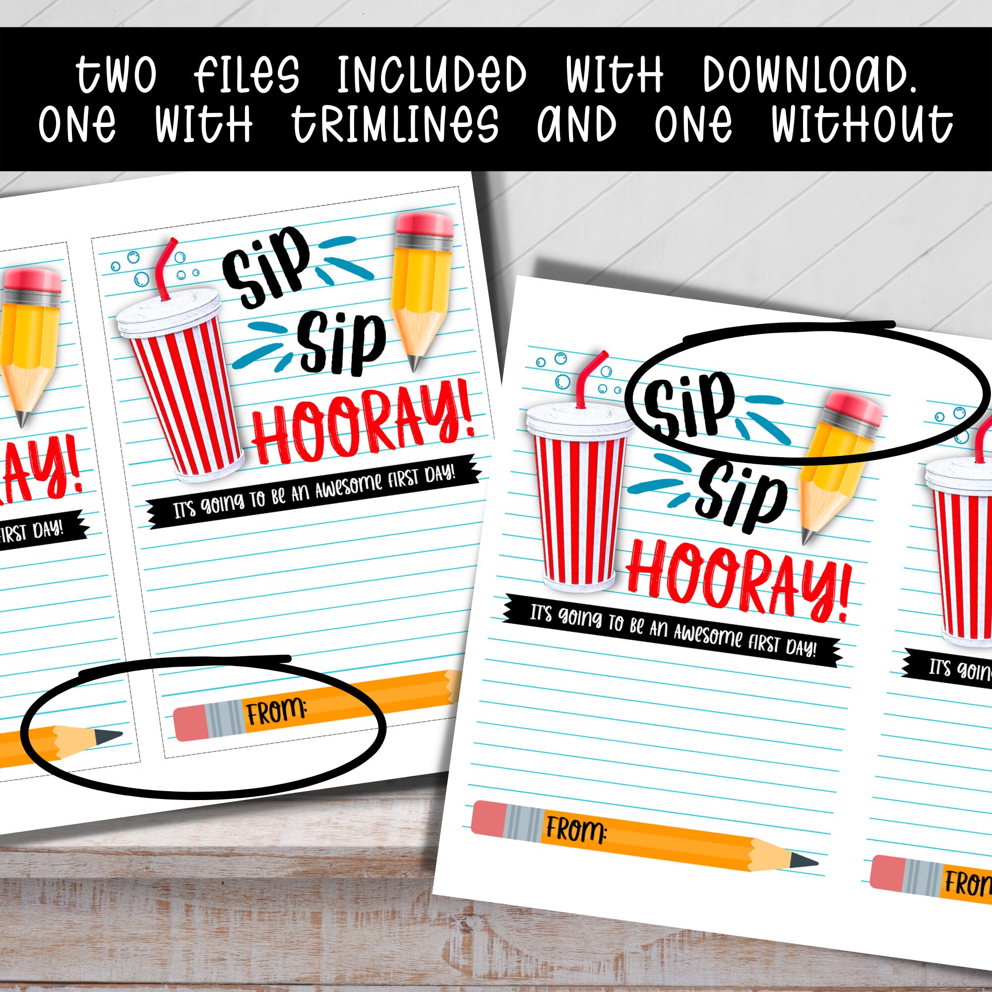 Sip Sip Hooray Back to School Gift Card Holder Teacher Gift - Etsy