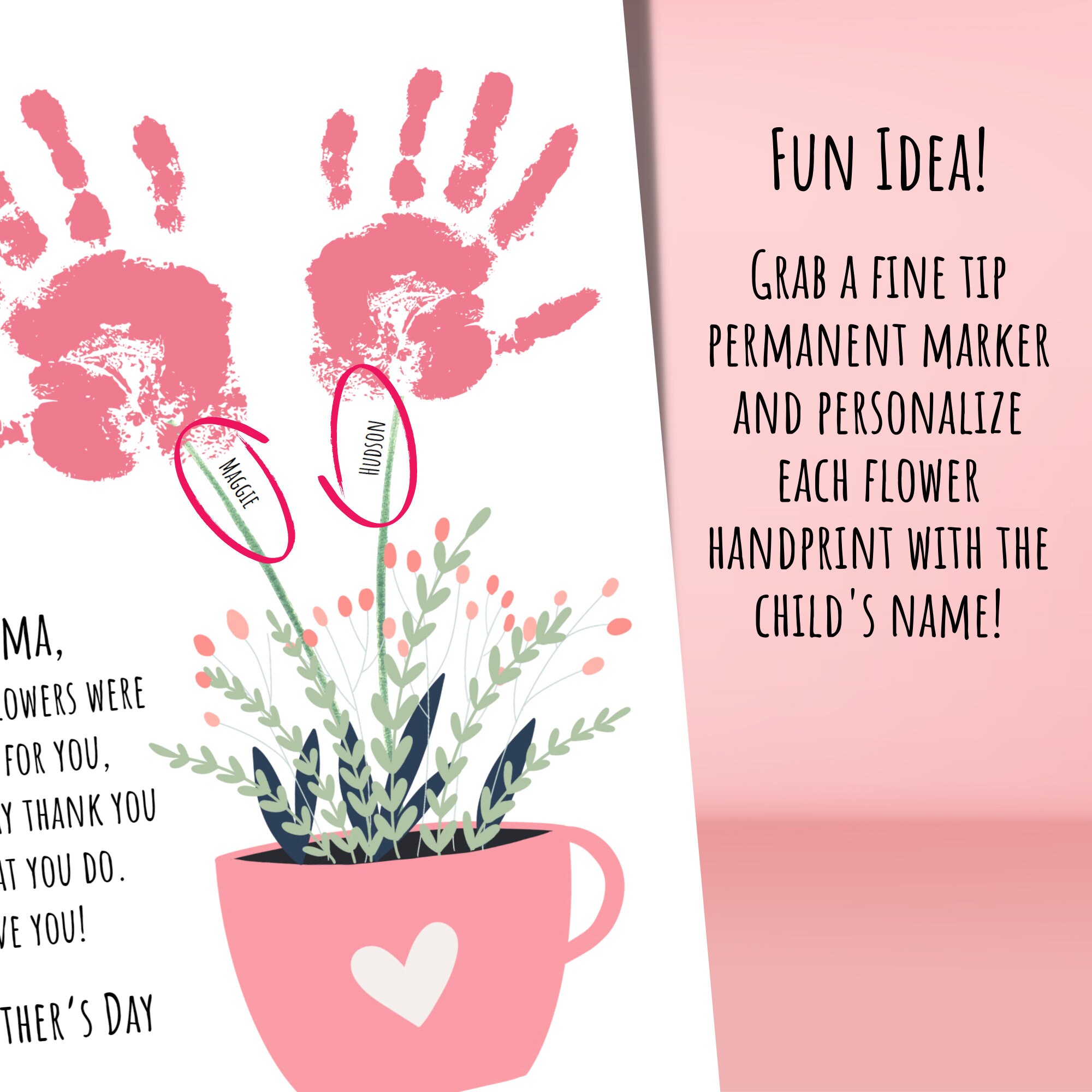 Grandma- Mothers Day Handprint Flowers, Mothers Day Handprint Art ...