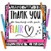 Thank You for Teaching With Flair, Flair Pen Gift Tag, Teacher ...