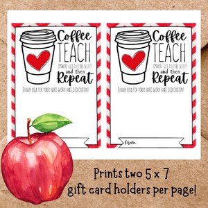 Teacher Appreciation Gift Card Holder, Teacher Appreciation Week, End ...