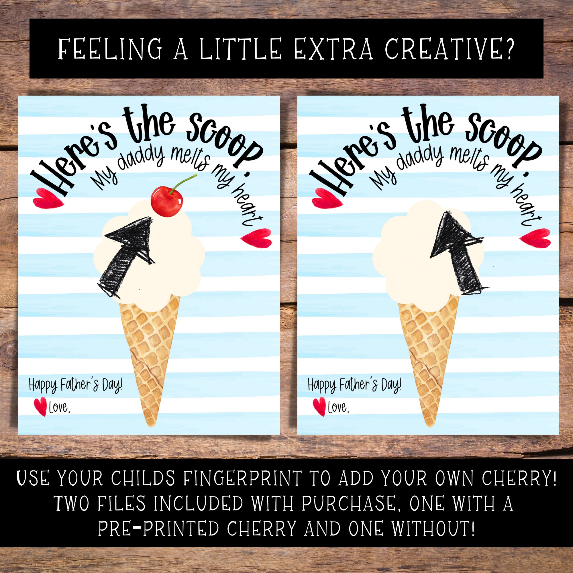 Fathers Day Handprint Art, Here's the Scoop My Daddy Melts My Heart ...