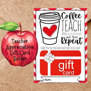 Teacher Appreciation Gift Card Holder, Teacher Appreciation Week, End ...