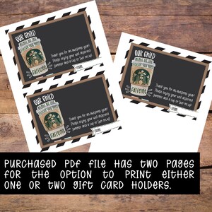 Our Child Might Be the Reason, Teacher Gift Card Holder, Starbucks Gift ...