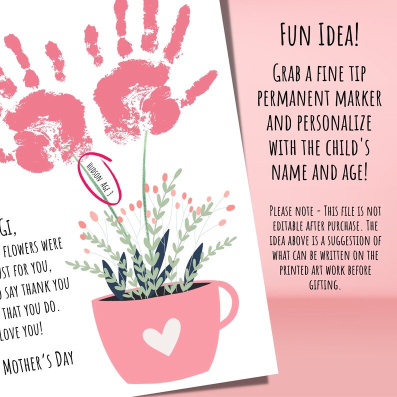 Gigi - Mothers Day Handprint Flowers, Mothers Day Handprint Art ...