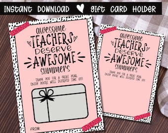 Teacher Gift Card Holder, Amazon Gift Card Holder, End of Year Teacher ...