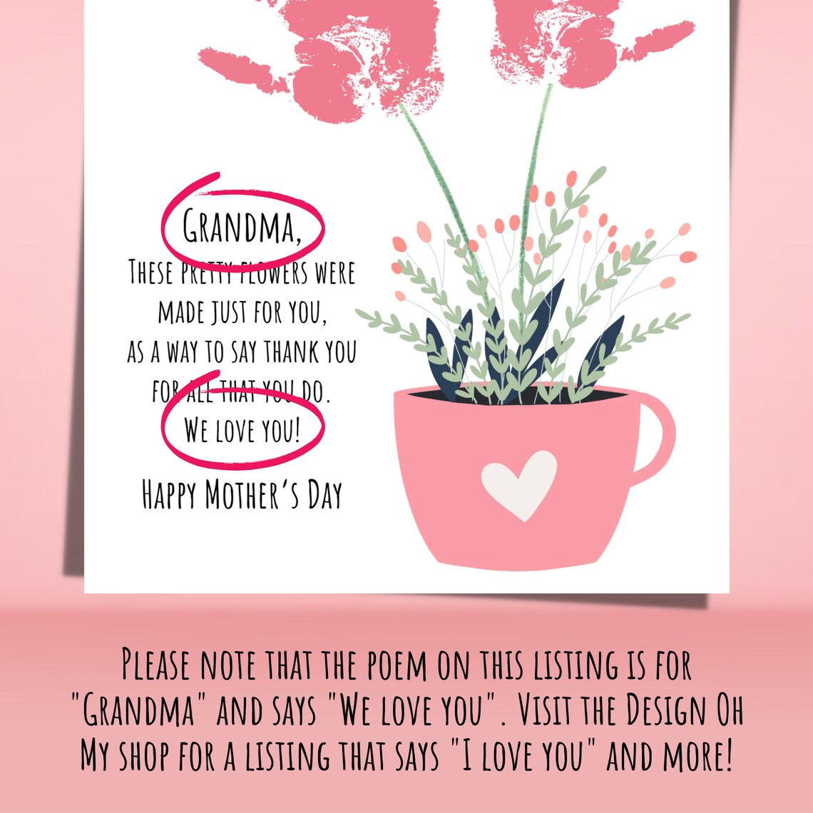 Grandma Mothers Day Handprint Flowers, Mothers Day Handprint Art ...