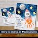 Fathers Day Handprint Art, I Love You to the Moon and Back, Handprint ...