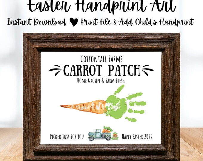 Easter Carrot Handprint | Handprint Art for Kids | Easter Craft ...