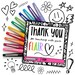 Thank You for Teaching With Flair, Flair Pen Gift Tag, Teacher ...