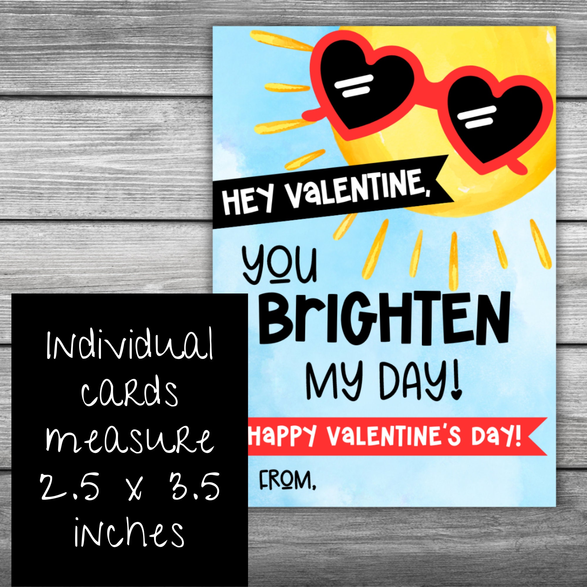 You Brighten My Day Printable Valentines Day Cards, Valentines With ...