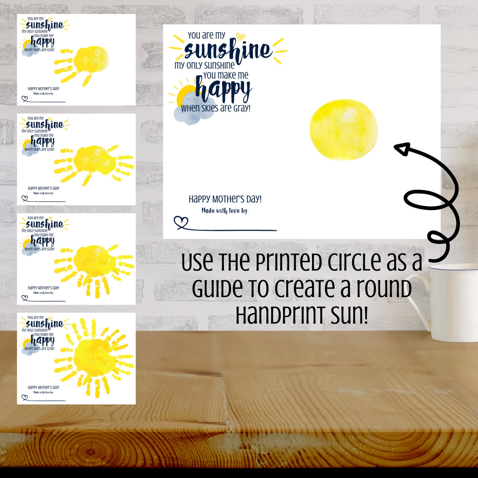 You Are My Sunshine, Mothers Day Handprint Art, Handprint Art, Sun ...