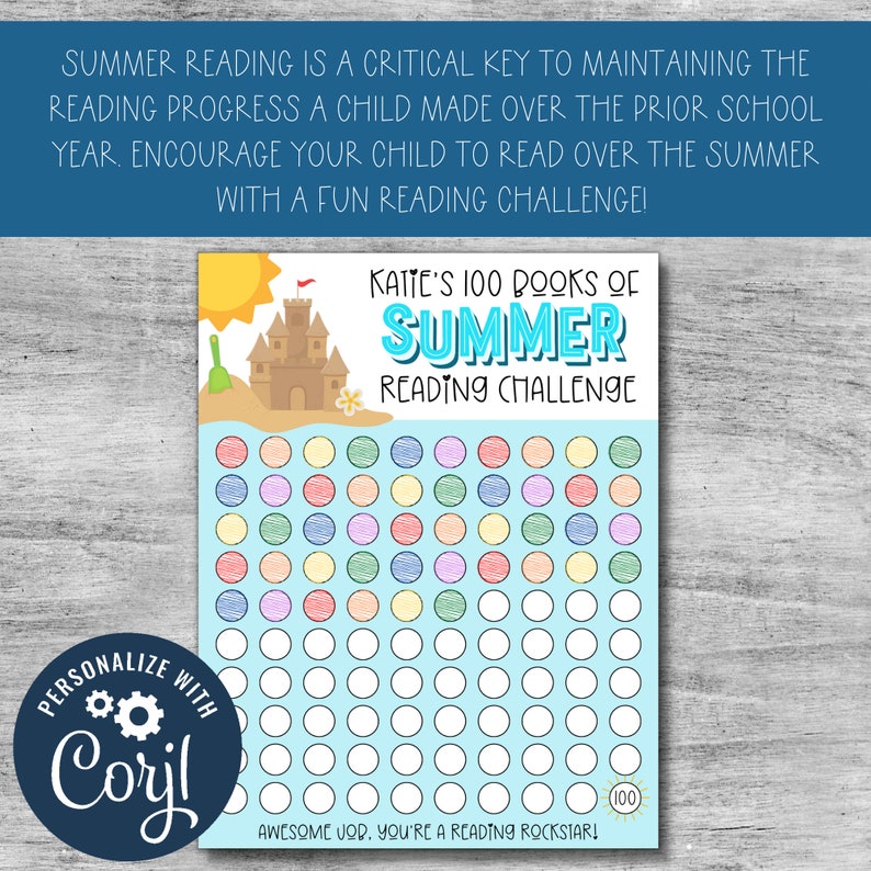 Summer Reading Challenge, Reading Chart for Kids, Reading Chart, Summer ...