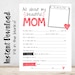All About My Beautiful Mom, Fill in the Blanks, Mother's Day ...