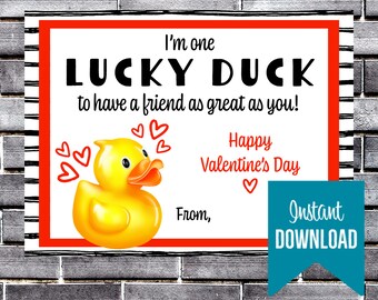 Duck Valentine Card - Etsy