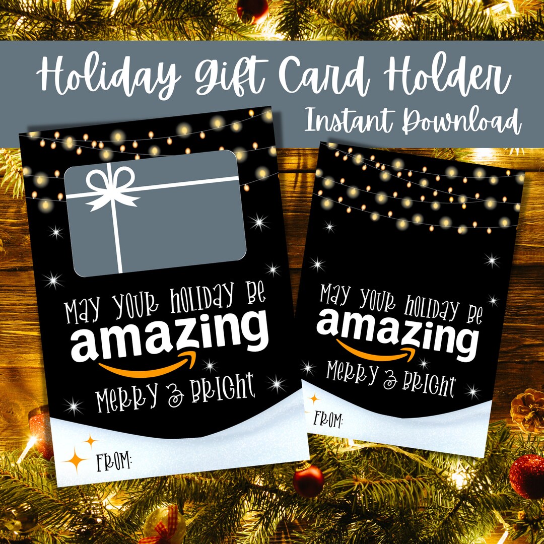 Merry & Bright Gift Card Holder, Holiday Gift Card Holder, Staff Gift ...
