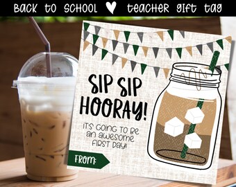 Sip Sip Hooray Back to School Gift Card Holder, Teacher Gift, Back to ...