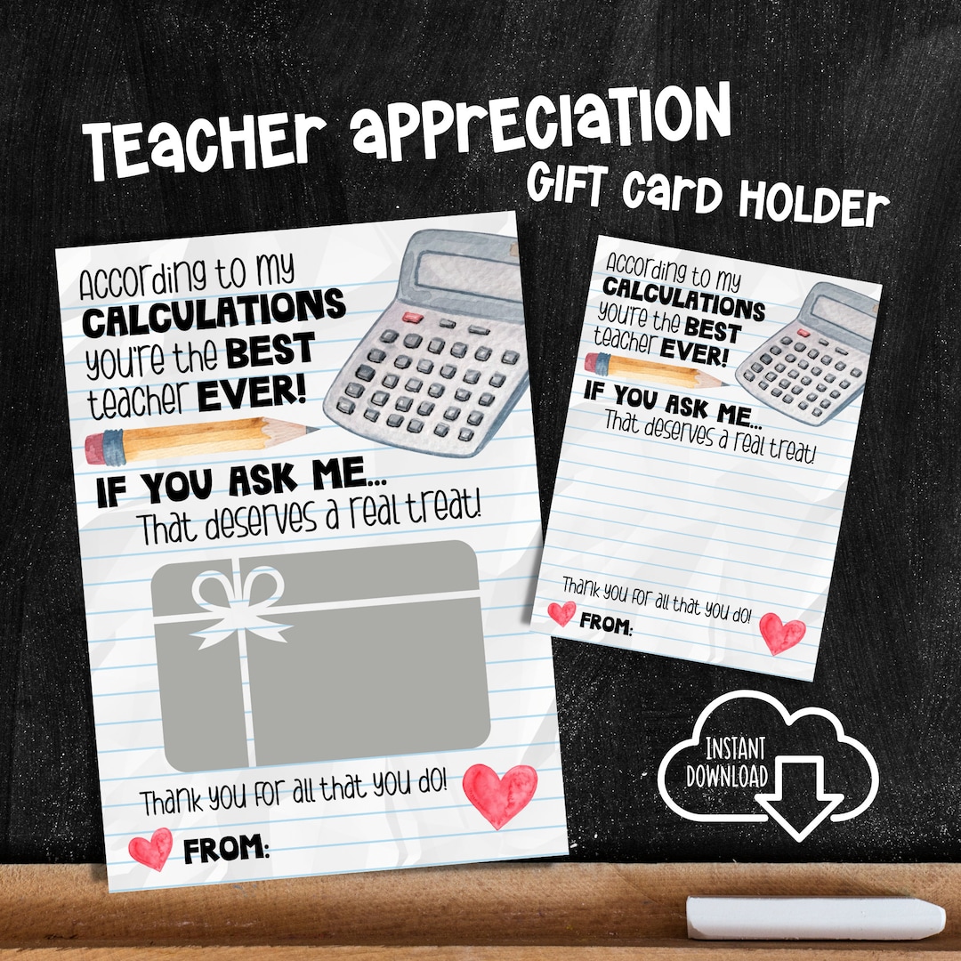 Teacher Appreciation Gift Card Holder, Teacher Appreciation Week ...