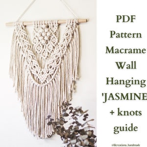 PDF Pattern Small Macrame Wall Hanging, Instant Download and Printable ...