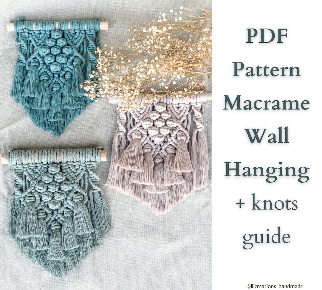 PDF Pattern Small Macrame Wall Hanging, Instant Download and Printable ...