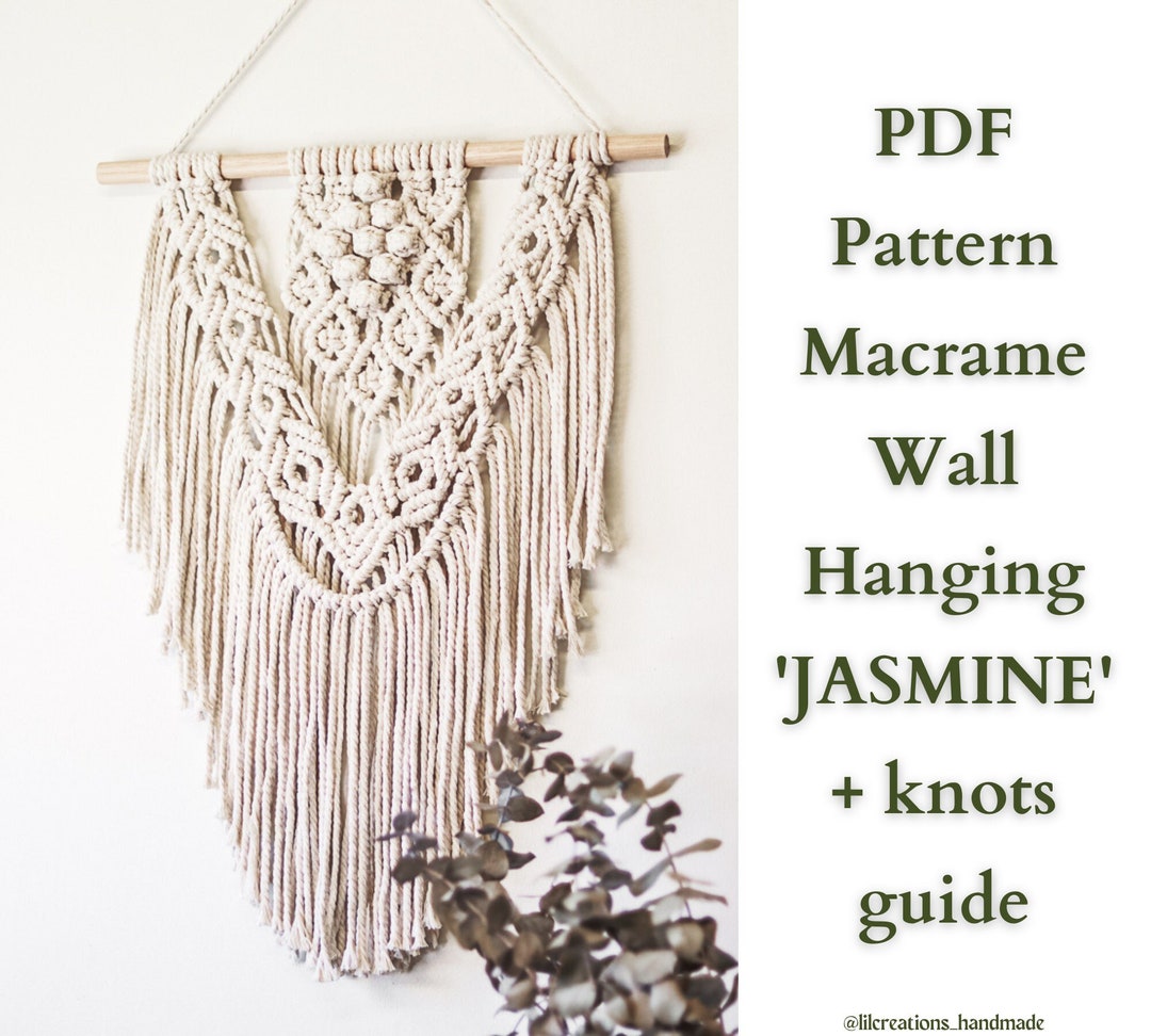 PDF Pattern Small Macrame Wall Hanging, Instant Download and Printable ...