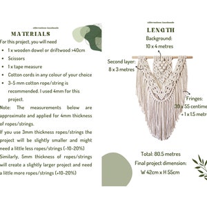 PDF Pattern Small Macrame Wall Hanging, Instant Download and Printable ...