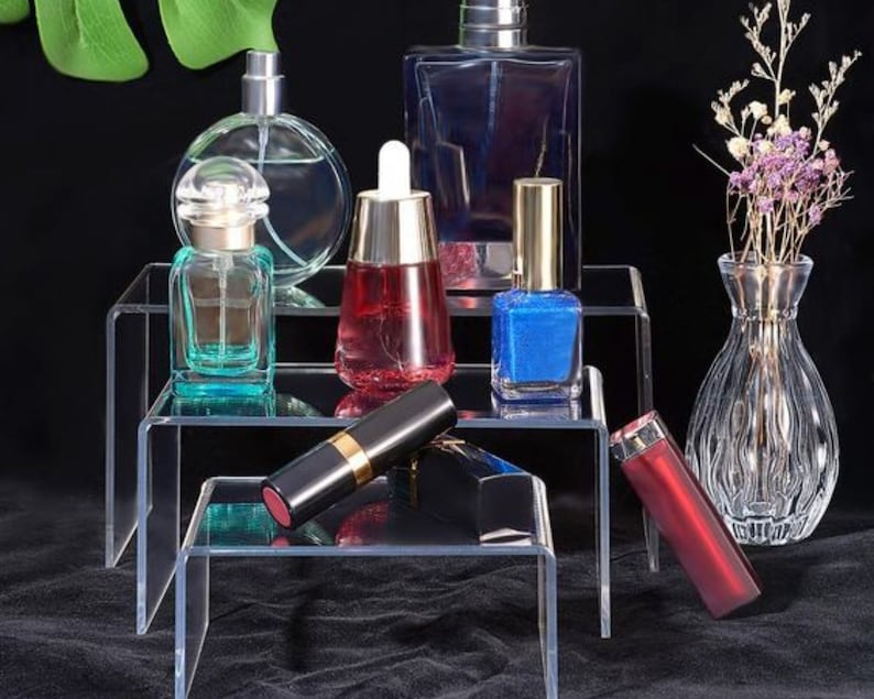 Acrylic Display Risers: Clear Showcase Stands, Set of 5 - Etsy