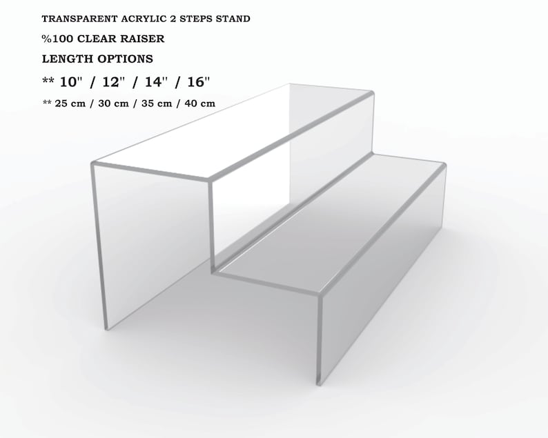 Organiser Clear Tier Stand Riser Transparent Acrylic Plexi - Etsy