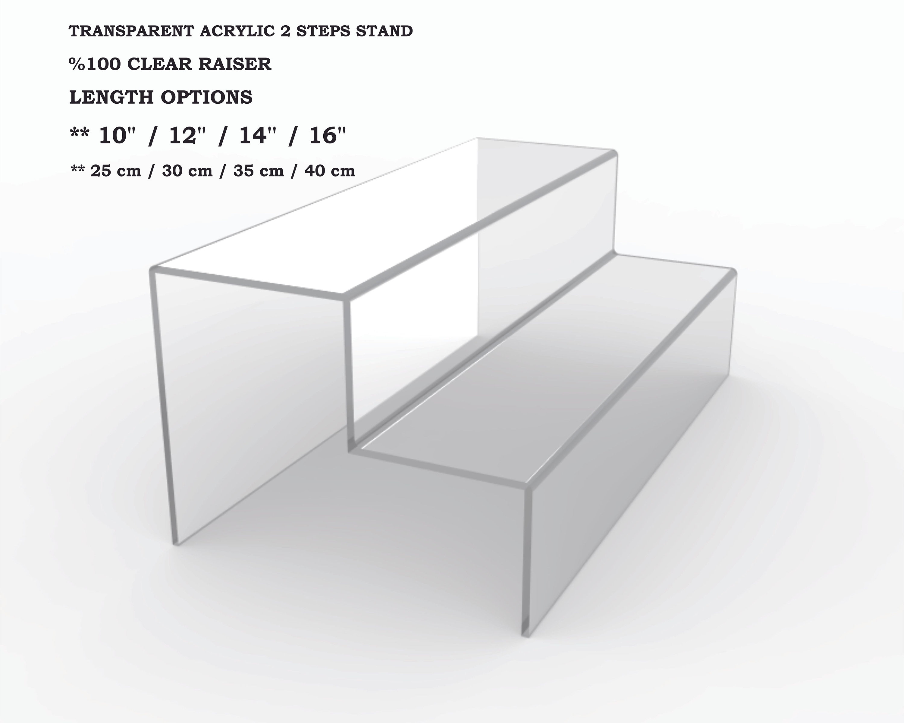 Clear Acrylic Tiered Display Stand: Detolf Riser, 2-step Organizer - Etsy