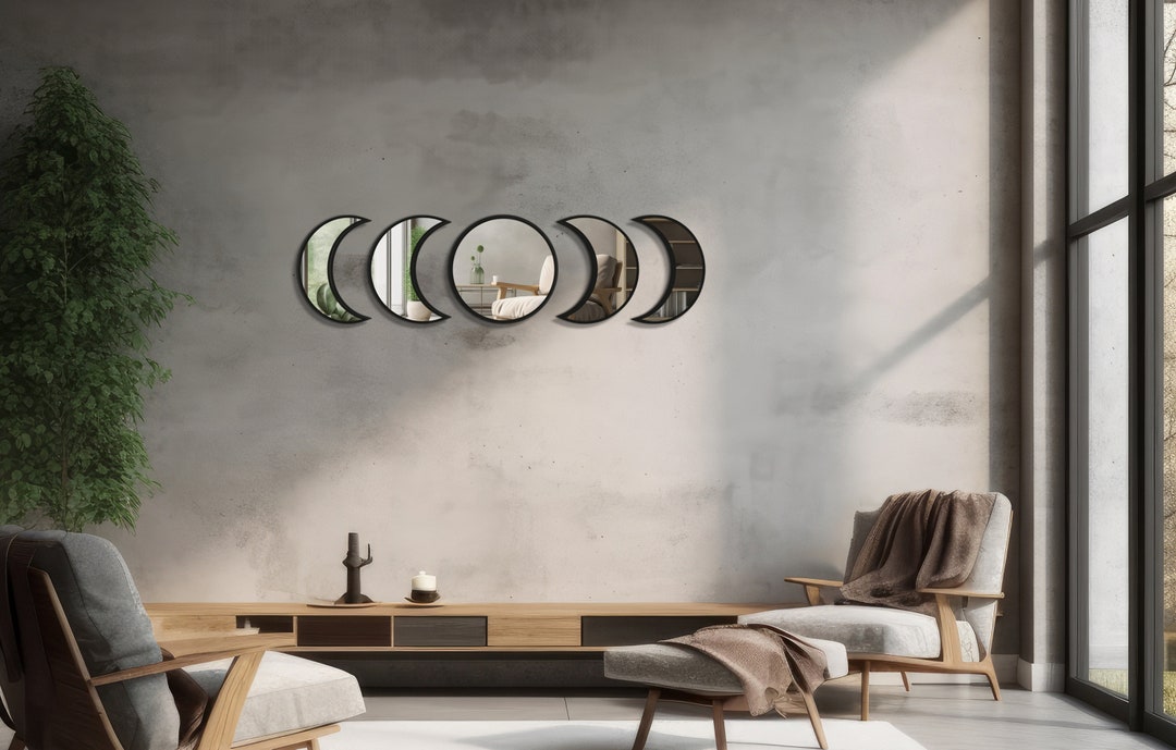 Moon Mirror Decor, Moon Wall Mirror Decoration With Moon Concept, 5 ...