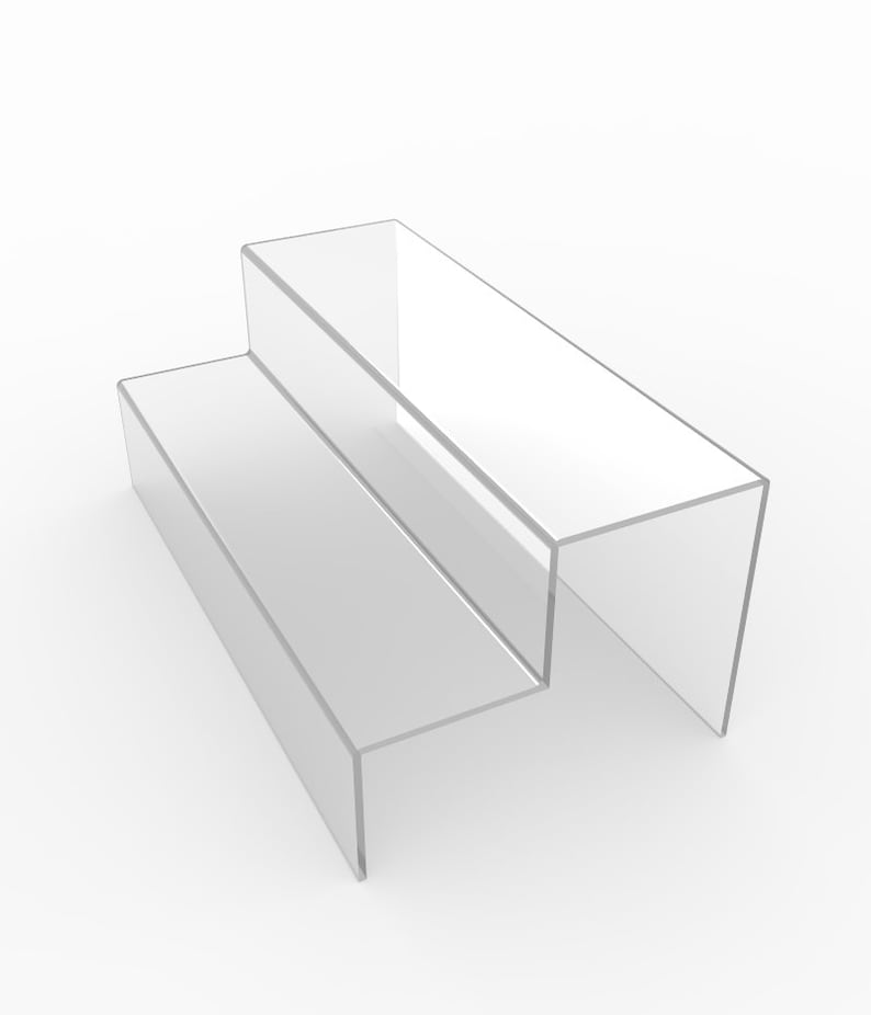 Detolf Display Clear Acrylic Stand 2 Steps Plexi Riser 13,78' / 35cm ...