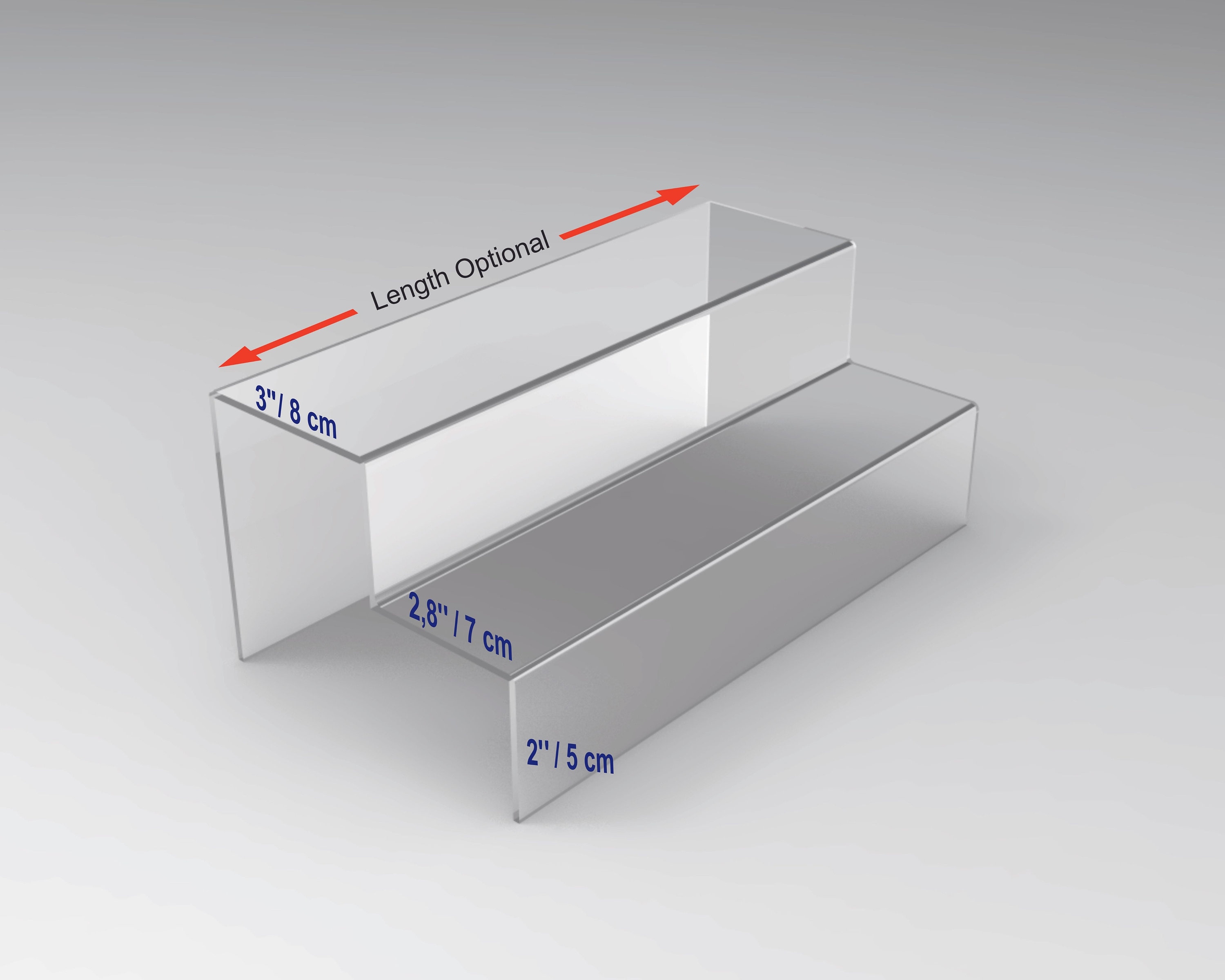 Clear Acrylic Tiered Display Stand: Detolf Riser, 2-step Organizer - Etsy