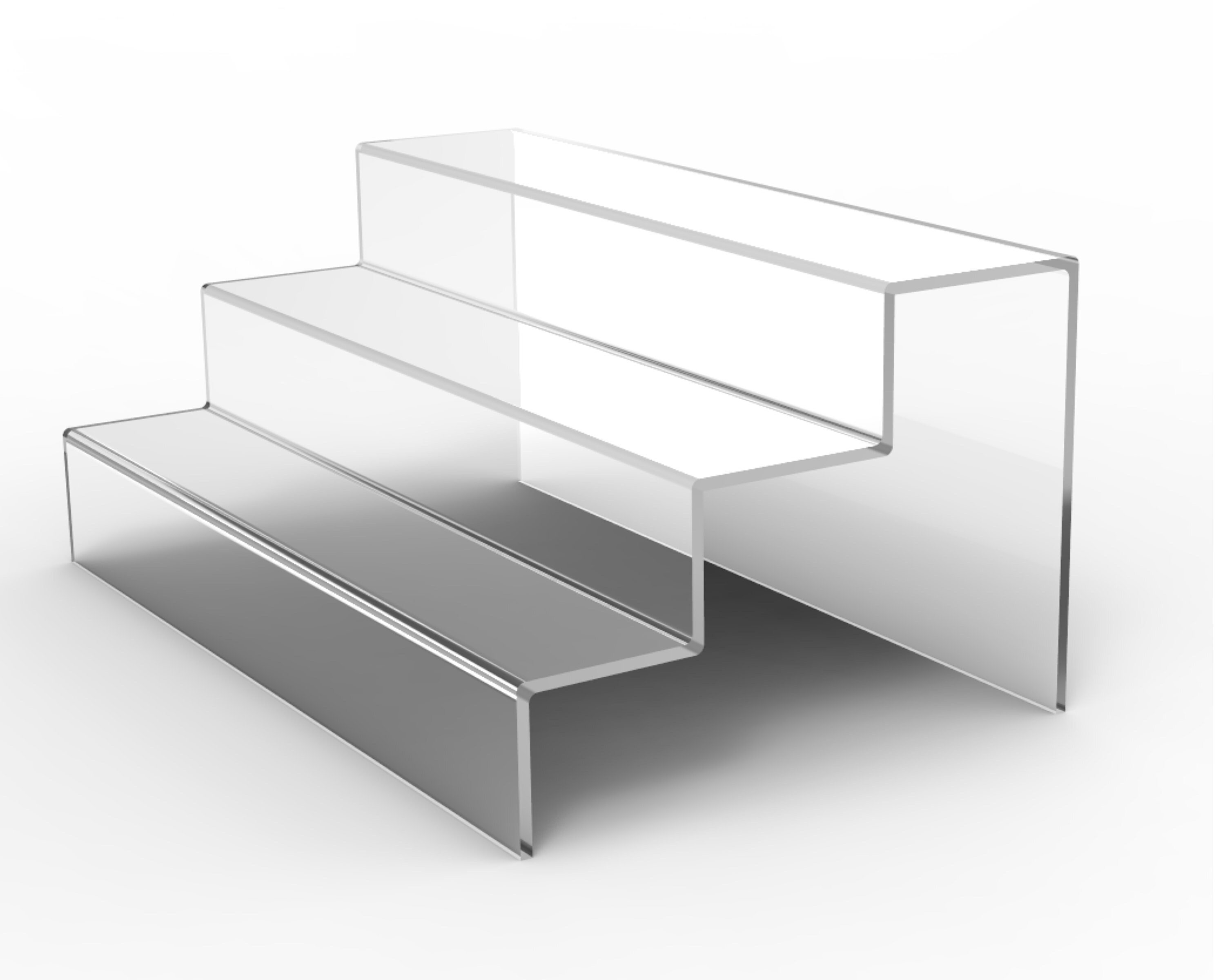 Organiser Clear Tier Stand, Riser Transparent Presentation Acrylic ...