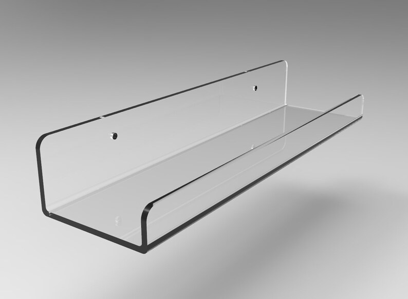 Clear Acrylic Plexiglass Shelf, Wall Mounted Organizer Clear Stand ...