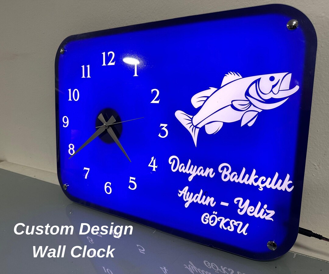 Led Lighted Wall Clock Custom Design, Clock for Wall, Home Gift Clock ...