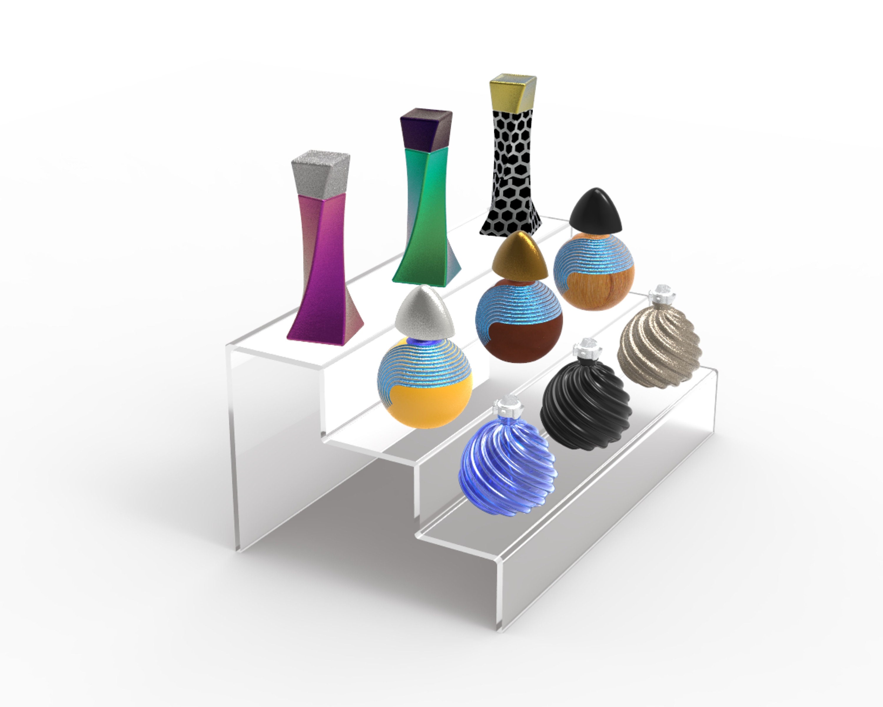 Organiser Clear Tier Stand, Riser Transparent Presentation Acrylic ...