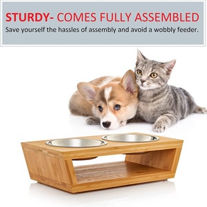 Elevated Dog Bowl Stand 4 Raised Dog Bowl for Small Dogs and - Etsy