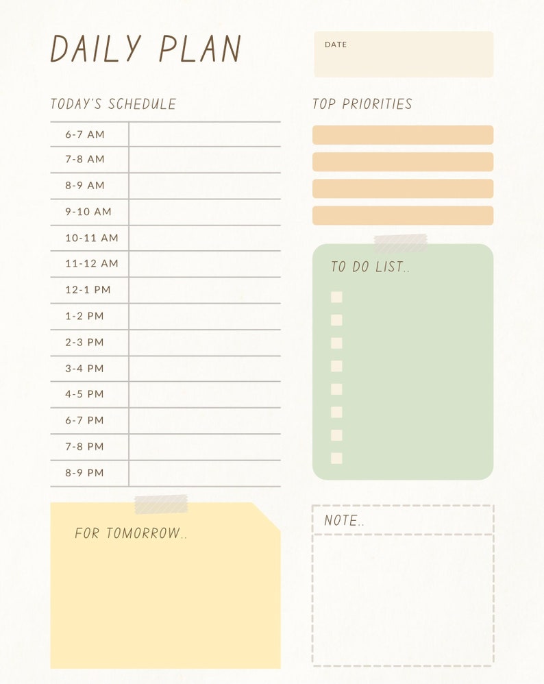 30 Day Daily Planner (DIGITAL) - Etsy
