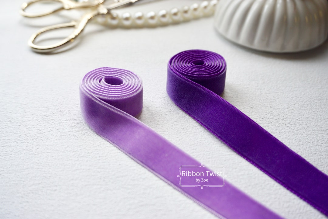 Elegant Velvet Ribbons | 3mm, 9mm, 16mm, 50mm Widths | Rich Colors ...