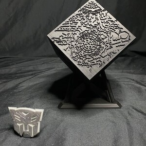 Transformers Allspark Cube With Stand , Handpainted, Gift for Him and ...