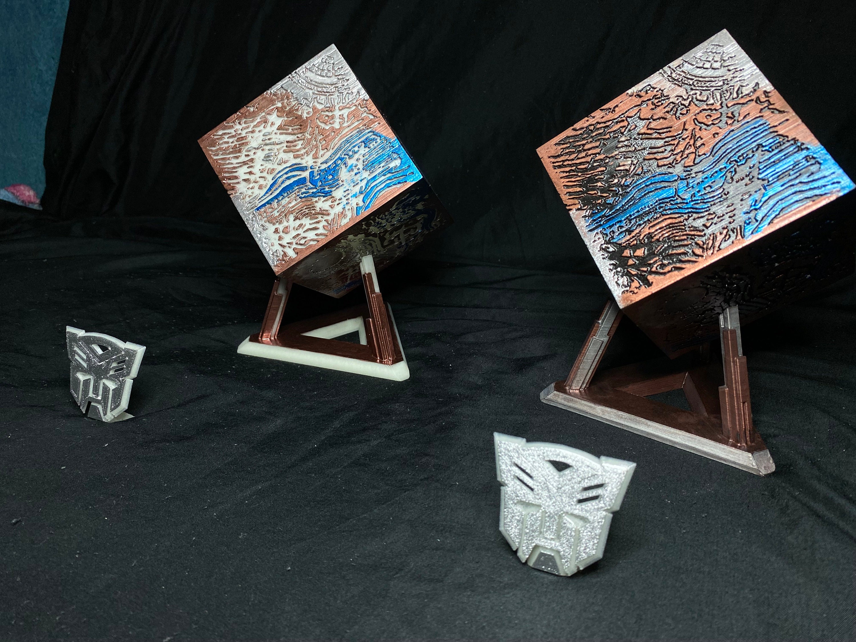 Transformers Allspark Cube With Stand , Handpainted, Gift for Him and ...