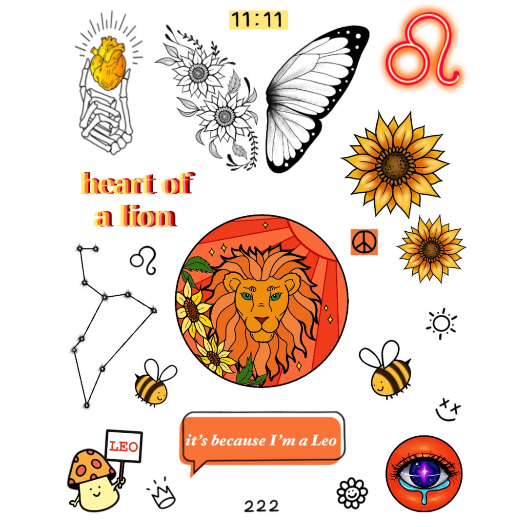 Leo Themed Zodiac Sticker Sheet || Astrology Sticker Decals for ...
