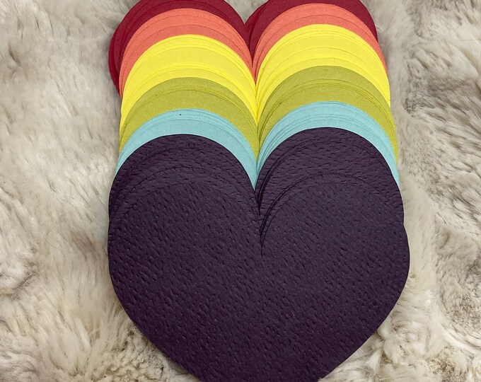 7 Inch Paper Heart Large Paper Heart Cardstock Heart With Optional ...