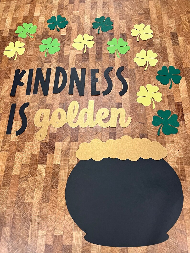 St. Patricks Day Bulletin Board Kit Ready to Hang Paper Die Cuts - Etsy