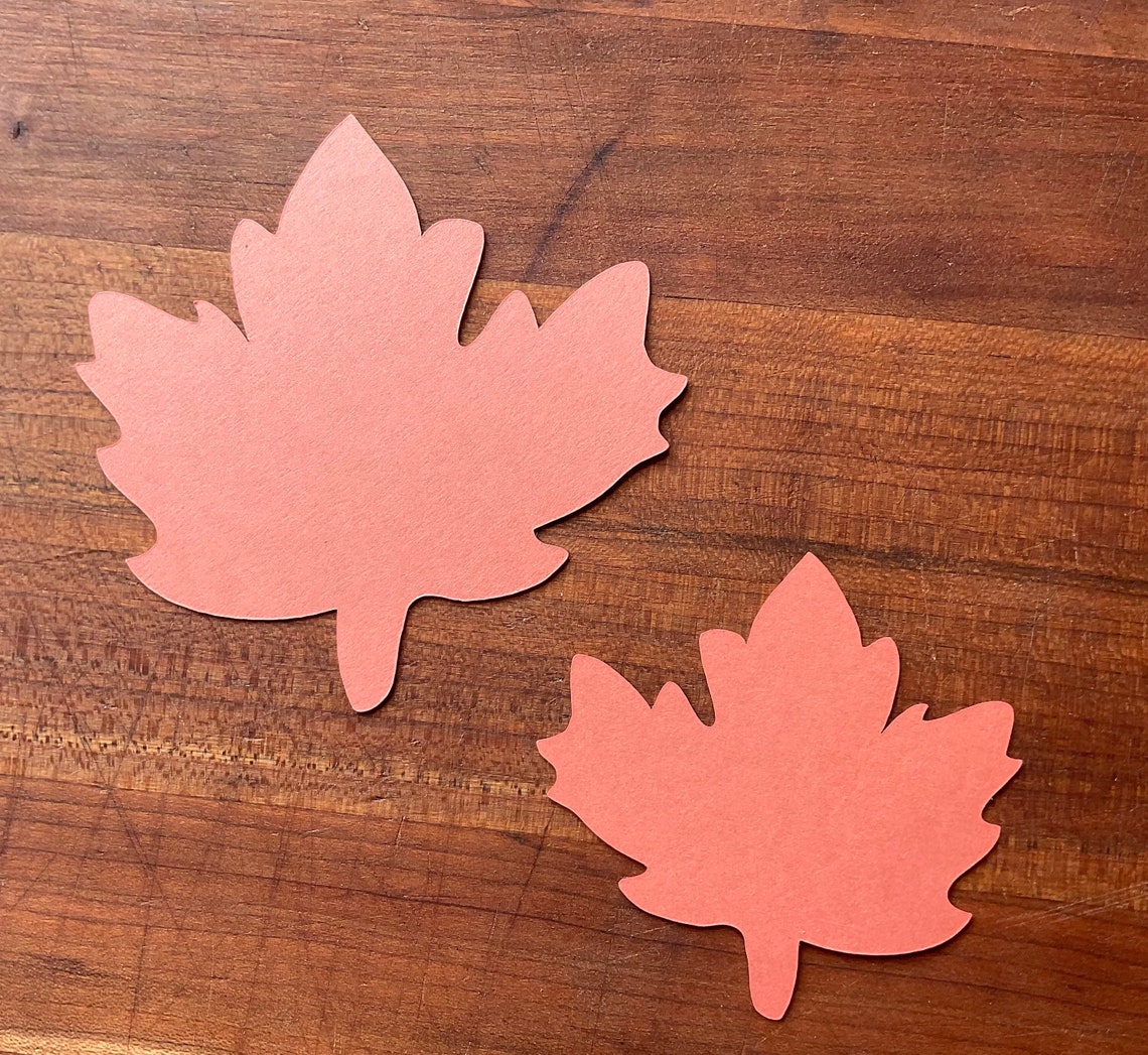 Die Cut Fall Leaves Set of 24 Pieces // Leaf Paper Cut Out Available in ...